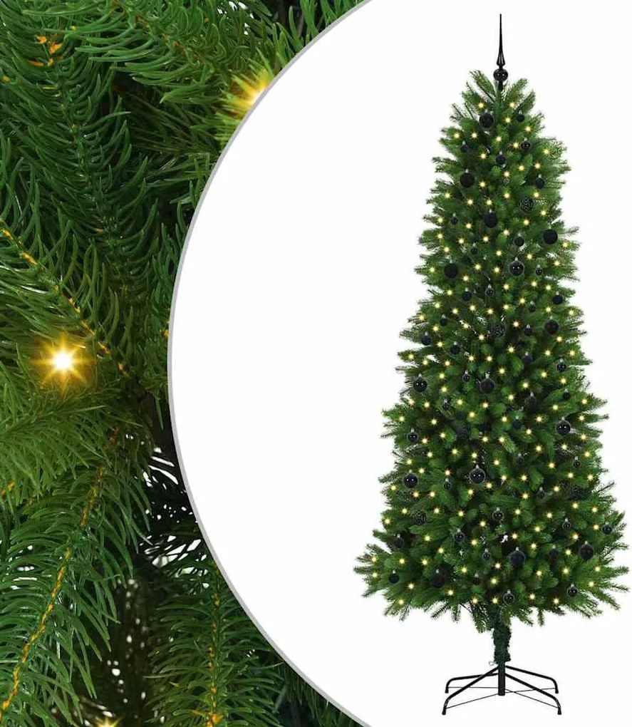 Vánoční stromeček s 300 LED diodami s stojanem Zelená 240 cm PE 3396350