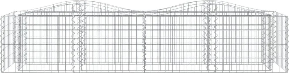 Klenutý gabion vyvýšený záhon 200x50x50 cm pozinkované železo 153542