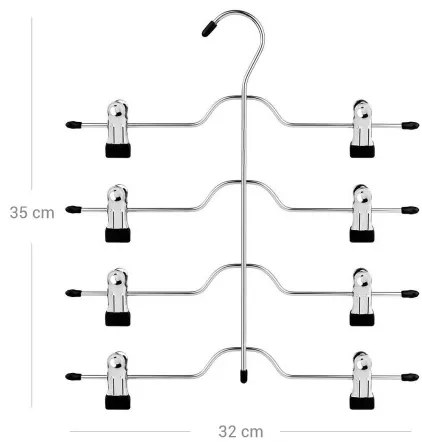 Věšáky na oblečení CRI042BK 3 ks