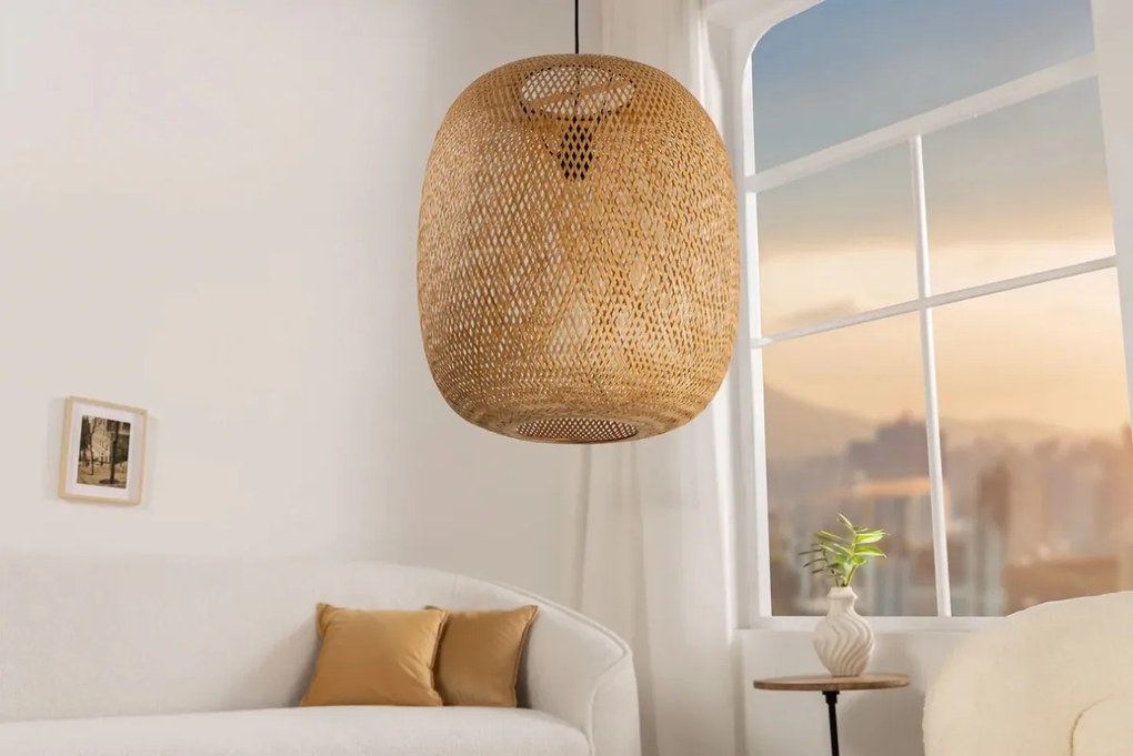 Designové závěsné svítidlo Lorelei 48 cm bambus