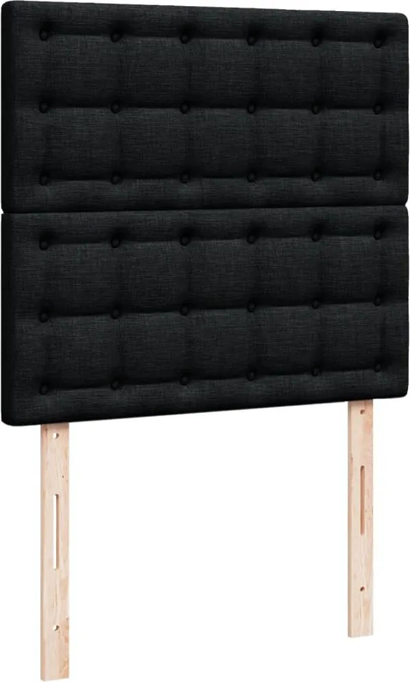 Box spring postel s matrací černá 90x190 cm textil 3291539
