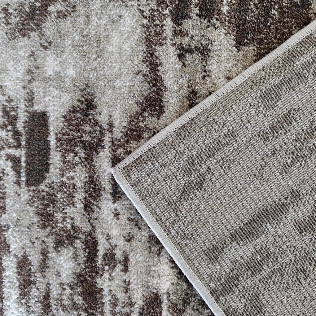 DY Hnědý moderní koberec Panamero 22 Rozměr: 60x100 cm