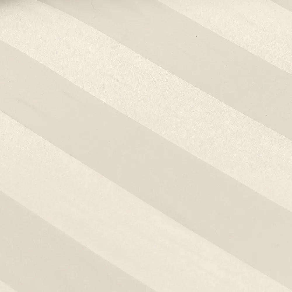 Krémové napínací saténové prostěradlo 150x200 cm So Soft Satin Stripe – Catherine Lansfield