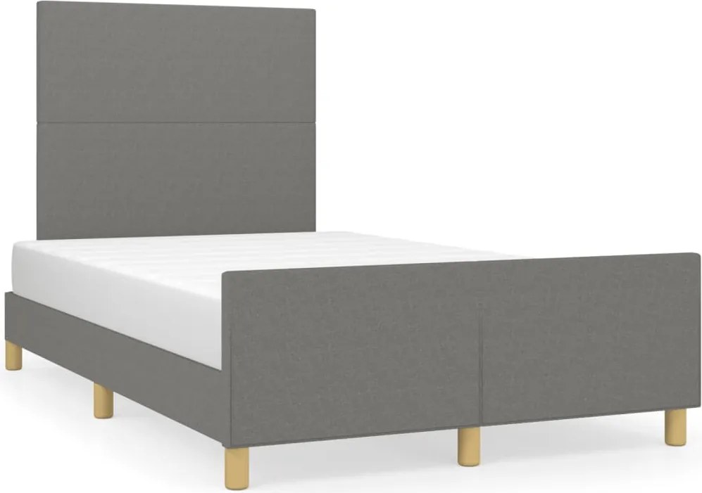 Rám postele bez matrací tmavě šedá 120x190 cm textil 3270500