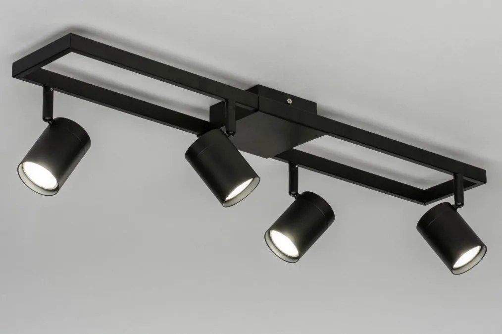 Stropní bodové svítidlo do chodby Halle Black 4