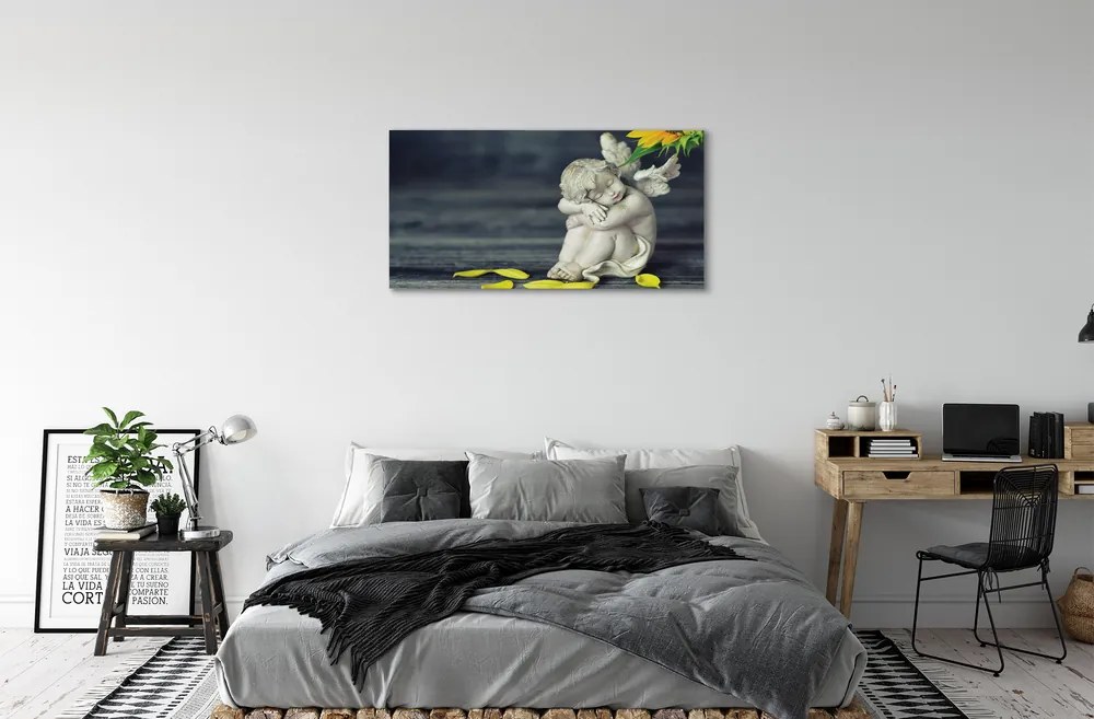 Obrazy na plátně Spací anděla slunečnice 140x70 cm