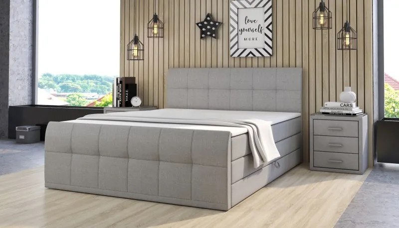 Postel boxspring Milano Megakomfort 180x200 s úložným prostorem Inari 91