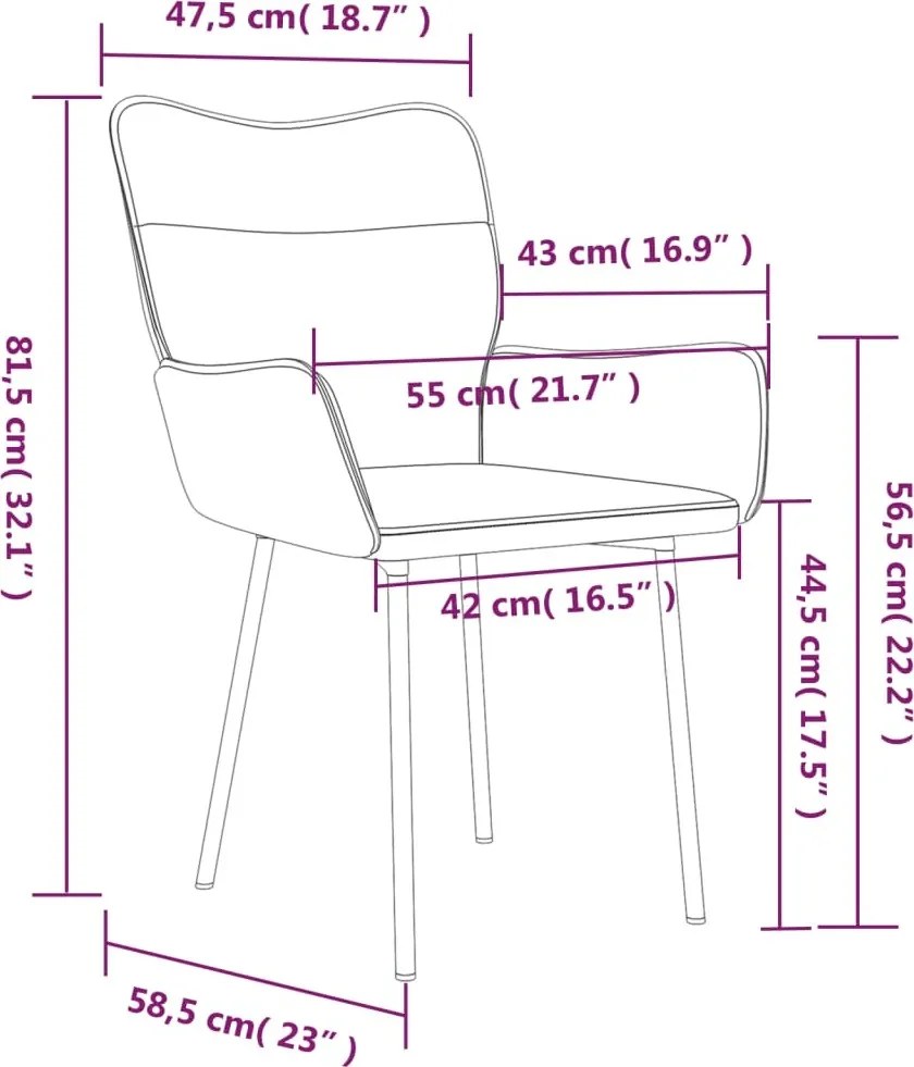 vidaXL Jídelní židle 2 ks samet [344828] Barva: Černá