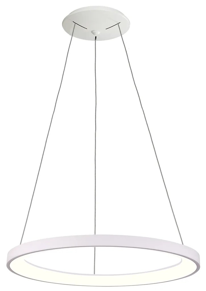 ACB Iluminacion Závěsné LED svítidlo GRACE, ⌀ 58 cm, 50W, CRI90 Barva: Černá, Teplota světla: CCT switch 2700/3000K, Stmívání: TRIAC