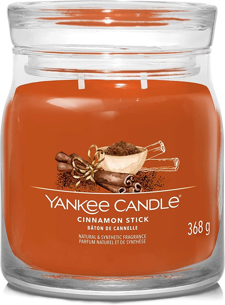 Yankee Candle vonná svíčka Signature ve skle střední Cinnamon Stick 368g