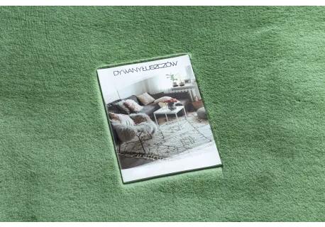 Dywany Luszczow Kusový koberec kulatý BUNNY, zelená, imitace králíčí kožešiny Rozměr koberce: 140 cm KRUH