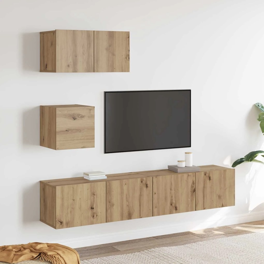 Sestava TV skříněk 3 ks Artisanový dub Kompozitní dřevo 3393140