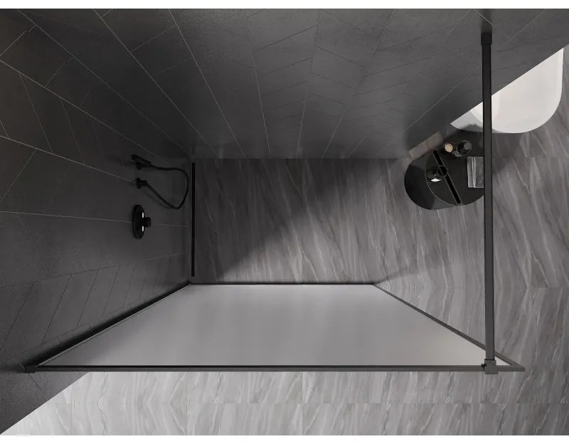 Mexen, Mexen Kioto-XF sprchová stěna s rámem 70 x 202 cm, matná 10 mm, pistolově šedá kartáčovaná - 800-070-104-66-30-X