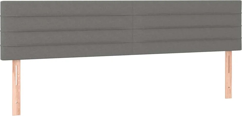 Box spring postel s matrací a LED tmavě šedá 180x200 cm textil 3133254