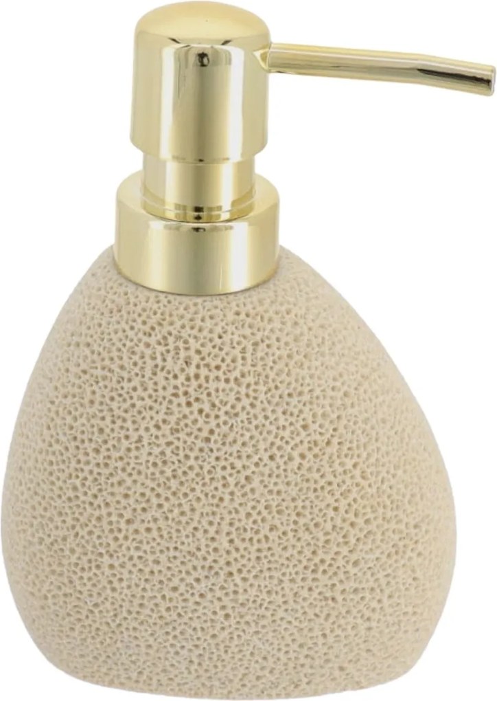 Dávkovač mýdla Lumi, písková/se zlatými prvky, 200 ml