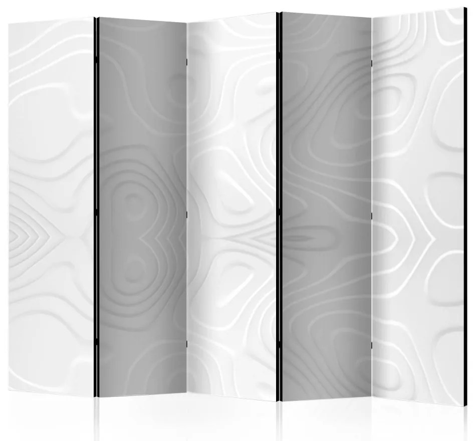 Bimago Paraván - Room divider - White waves I 225x172cm