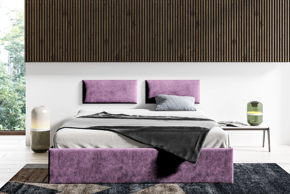 Eka Čalouněná postel Lucy - 160x200 cm Barva látky Trinity: Hnědá (Trinity 2307), Úložný prostor: Bez úložného prostoru