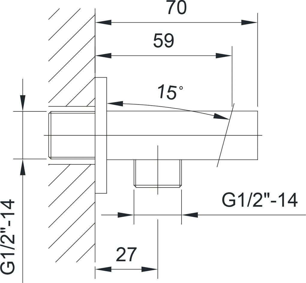 Sapho Jumper JM540 držák sprchy s vyústěním chrom