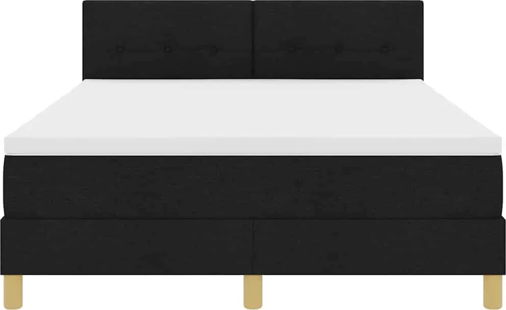 Postel s boxspringem s polštářem Černá 140 x 200 cm textil 3338925