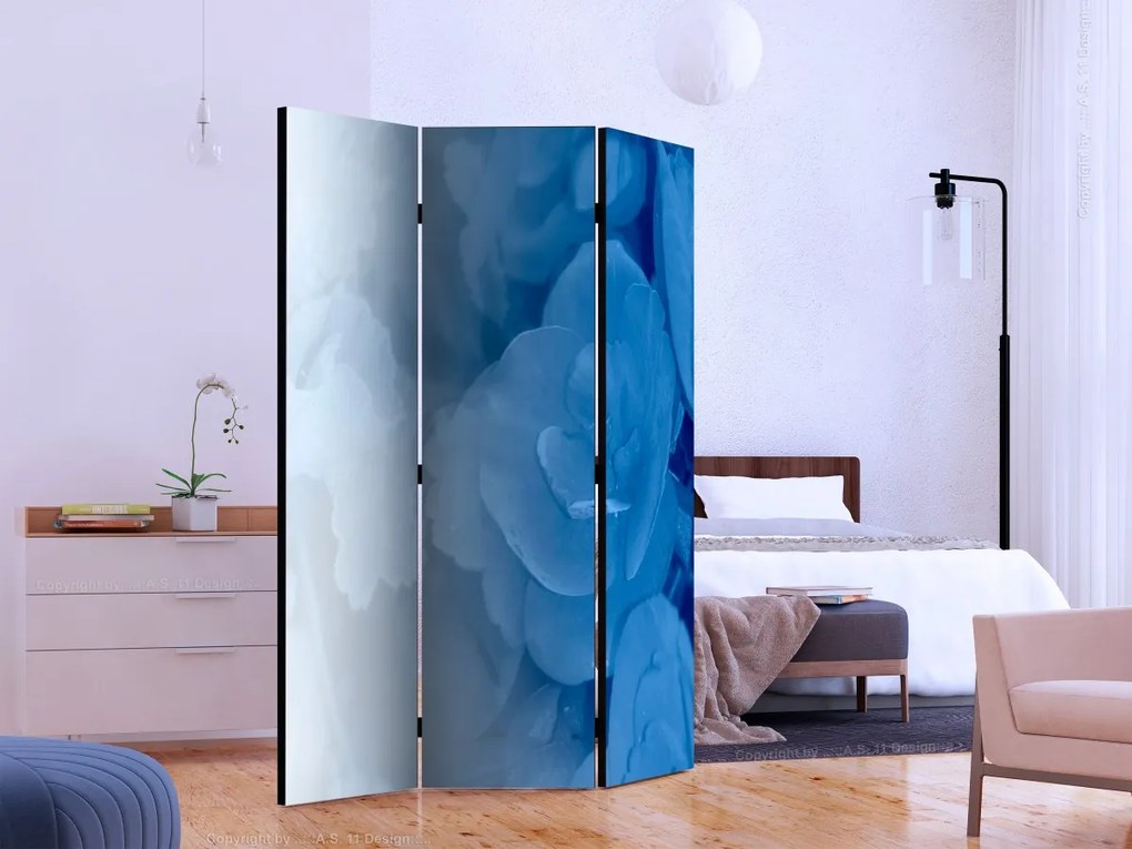 Murando DeLuxe Paraván modré květy Velikost (šířka x výška): 135x172 cm