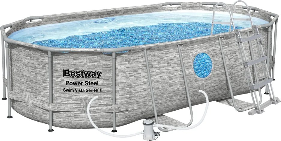 Bazén Power Steel Stacked Stone Swim Vista 4,27 x 2,5 x 1 m - 56714