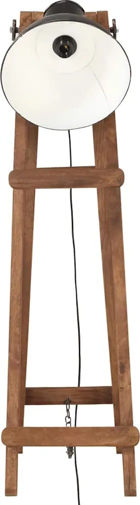 Stojací lampa černá E27 masivní mangovníkové dřevo 320589