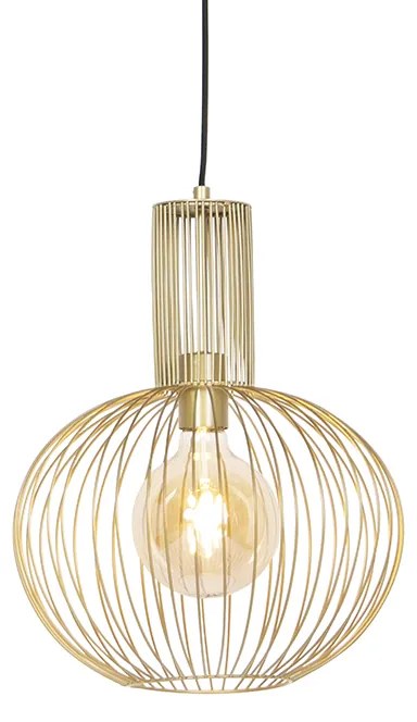 Designové závěsné svítidlo zlaté - Wire Bake