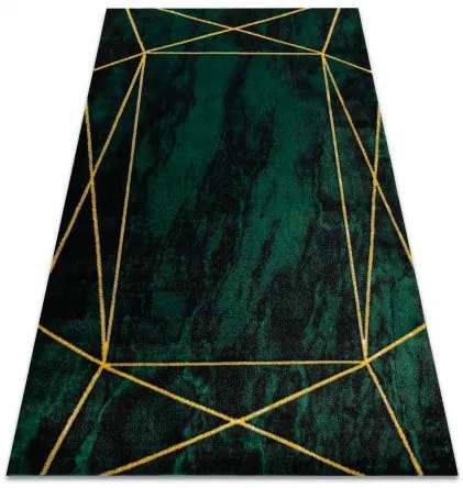 Dywany Luszczow Kusový koberec EMERALD EXCLUSIVE 1022 geometrický, mramor lahvově zelená / zlato Rozměr koberce: 80 x 150 cm