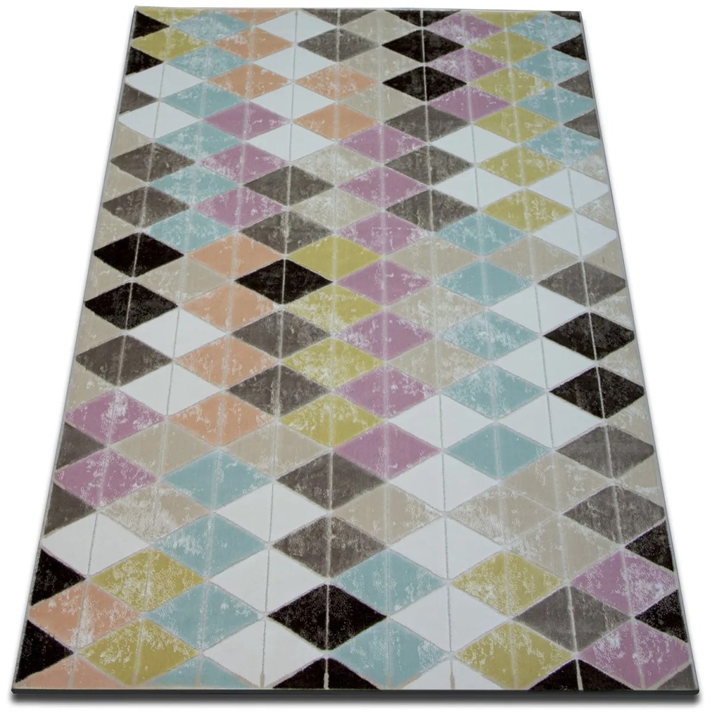 Akrylový kusový koberec Yazz Rhombus béžový 240x330