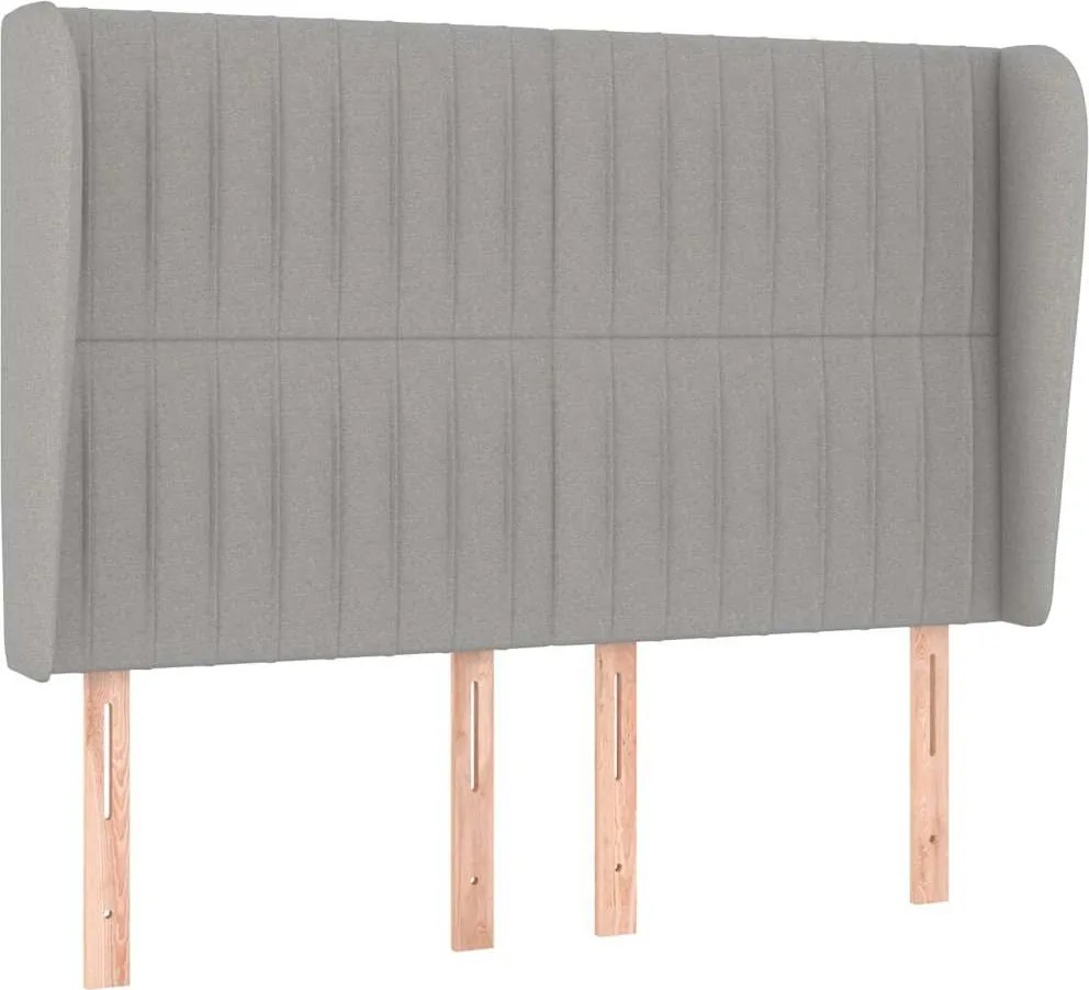 Box spring postel s matrací světle šedá 140 x 190 cm textil 3128117