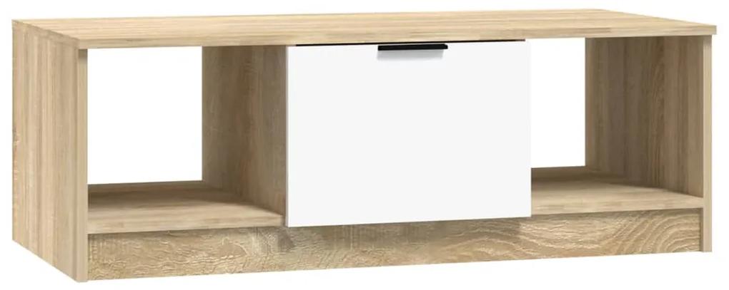811354 vidaXL Konferenční stolek bílý dub sonoma 102x50x36cm kompozitní dřevo