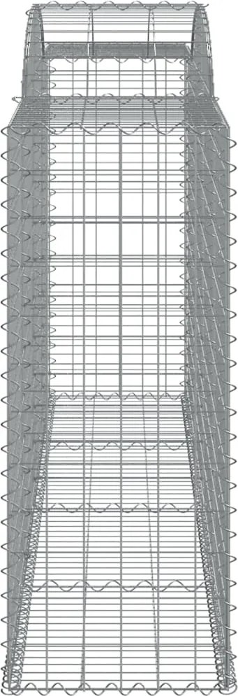 Klenuté gabionové koše 3 ks 300x50x120/140cm pozinkované železo 3146720
