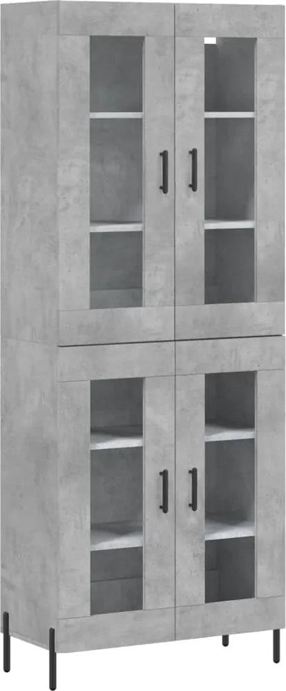 Skříň highboard betonově šedá 69,5x34x180 cm kompozitní dřevo 3198285