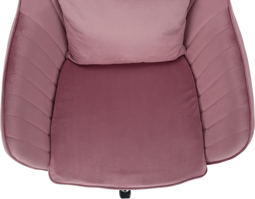Kancelářské křeslo, růžová Velvet látka / chrom, KLIAN