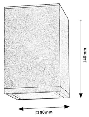Rabalux 7820 - Venkovní bodové svítidlo ZOMBOR 1xGU10/35W/230V čtvercový IP54
