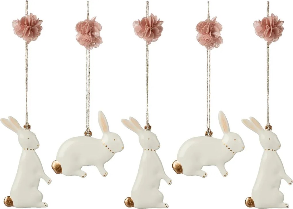 Velikonoční dekorace zajíčci Easter Bunny - set 5  Maileg