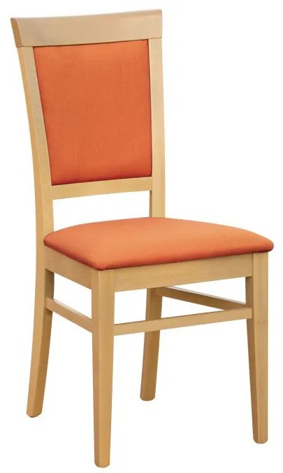 Stima Dřevěná jídelní židle MANTA | Sedák: carabu marrone pelle 135,Odstín: tm.hnědá