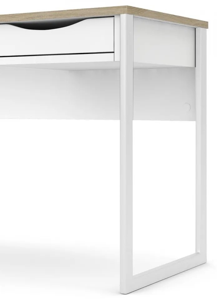 Psací stůl Felix Light 110, bílý mat / bílá