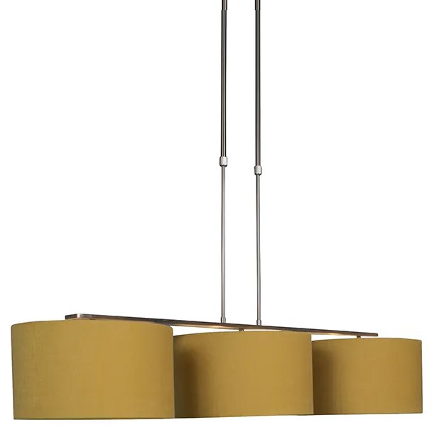 Moderní závěsná lampa z oceli se stínidlem 35 cm kukuřice - Combi 3 Deluxe