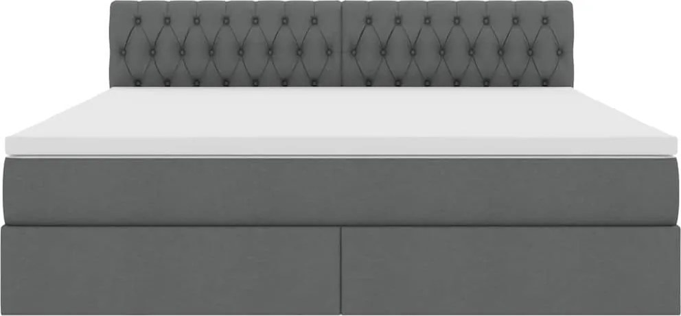 Postel s úložným prostorem a matrací Tmavě šedá 160 x 200 cm 3370582