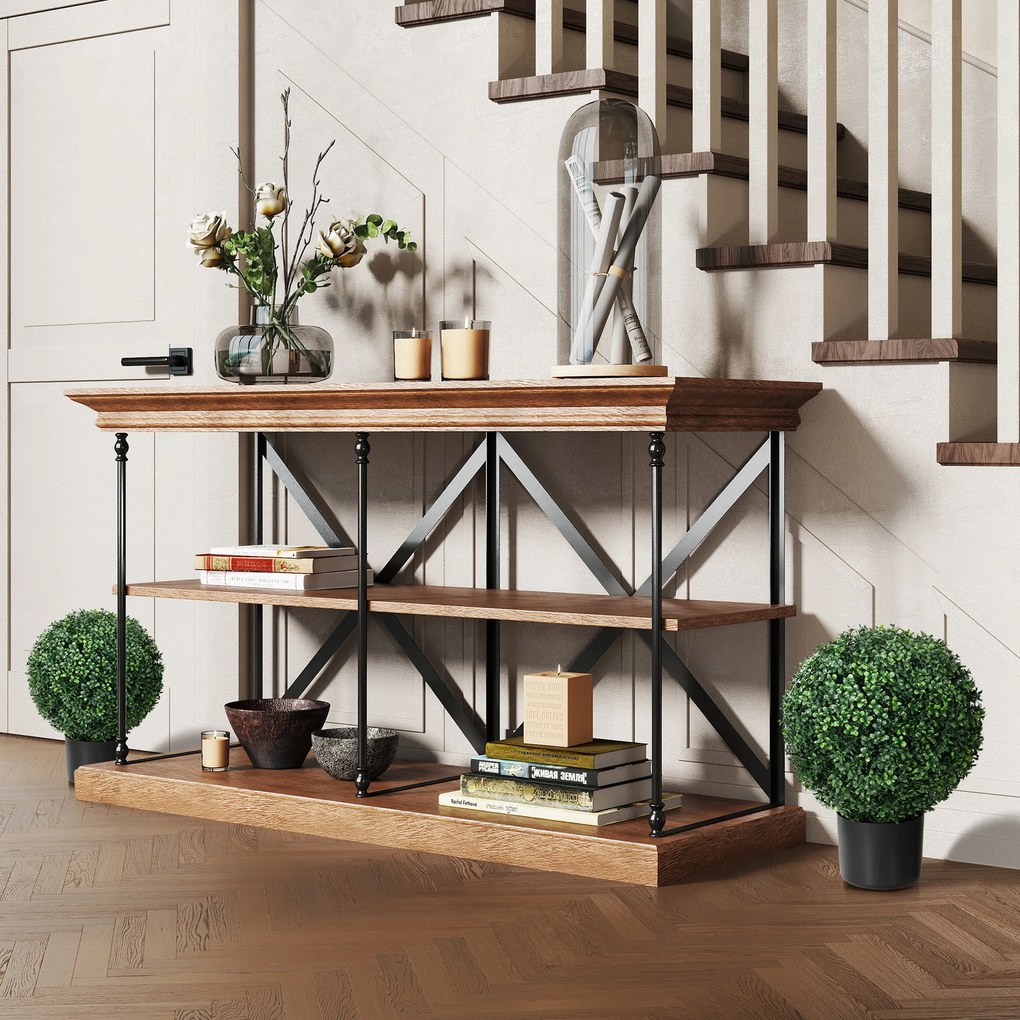 HOMCOM Set 2 Umělých Buxusových Stromů 52cm, Kulatá Umělá Rostlina v Květináči, Realistické Umělé Rostliny pro Dekoraci Obývacího Pokoje, Ložnice a K…