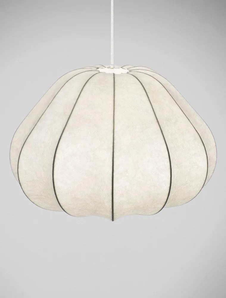 Matně bílé látkové závěsné svítidlo ø 50 cm Bora – Nova Luce