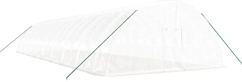 Skleník s ocelovým rámem bílý 108 m² 18 x 6 x 2,85 m 3188123