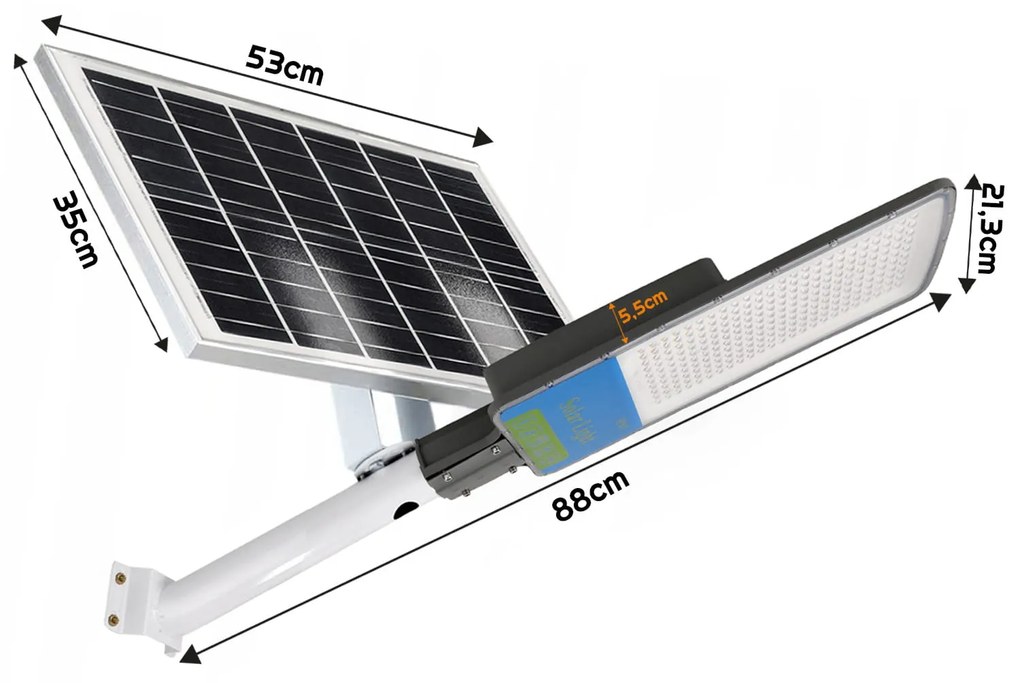 BERGE LED 120W solární pouliční lampa CASABLANCA