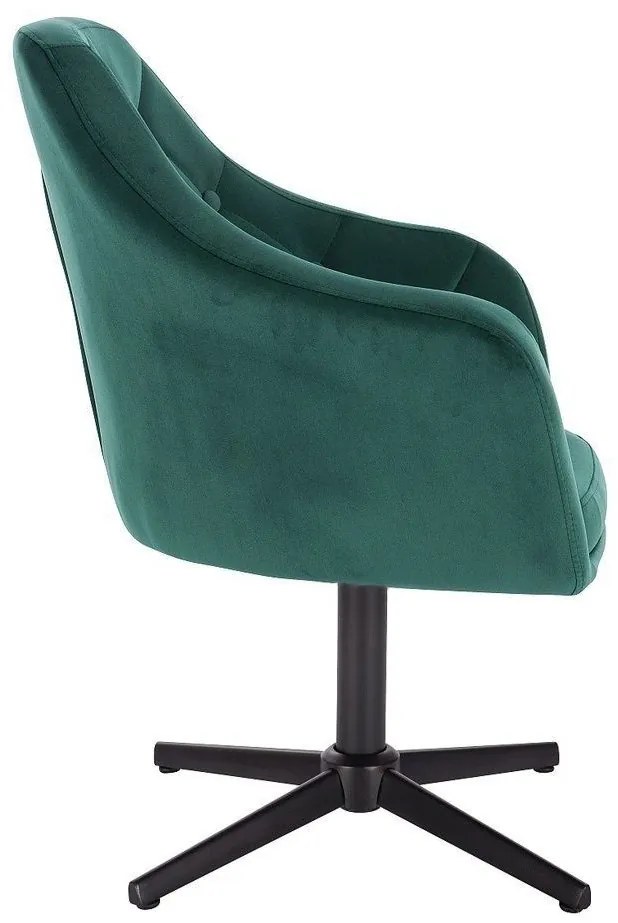 LuxuryForm DESIGN Otočné křeslo ANDORA VELUR na černém kříži - zelené