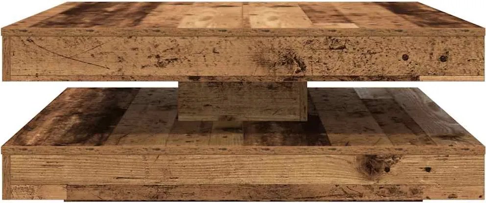Konferenční stolek otočný o 360º old wood 90x90x34,5 cm 3321358