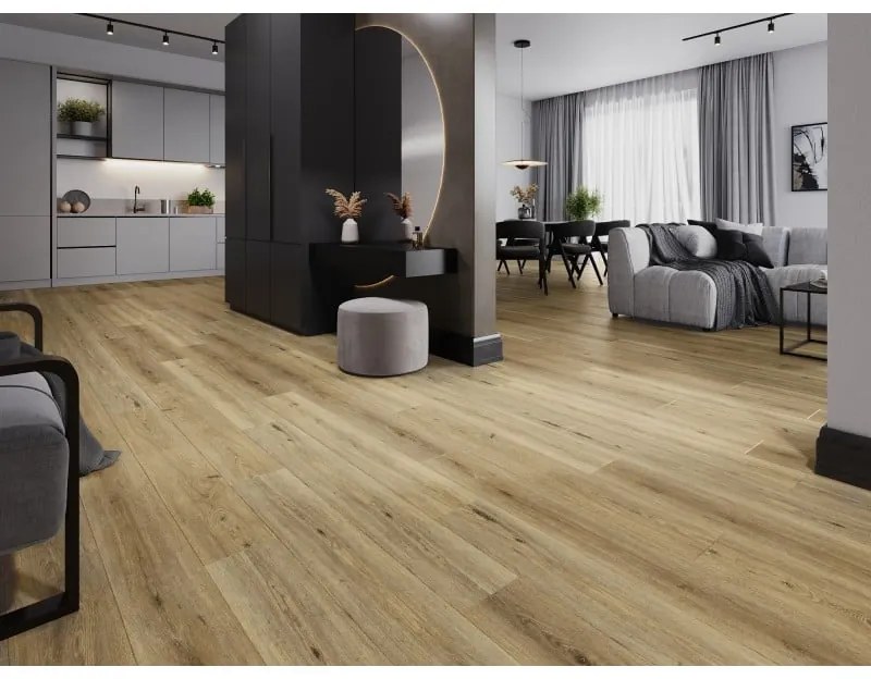 Mexen Sanford, vinylová podlaha 1240x182 mm SPC 6,5 mm, IXPE 1,5 mm, 4stranná V-drážka, dub, F1059-1240-182-505-4V1-01