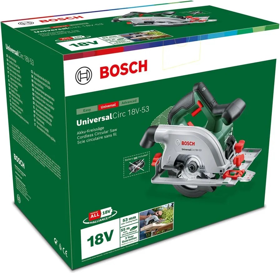 Aku okružní pila Bosch UniversalCirc 18V-53 06033B1400