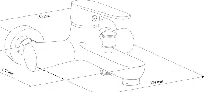 Mexen Kama vanová sada R75, chrom - 72503R75-00