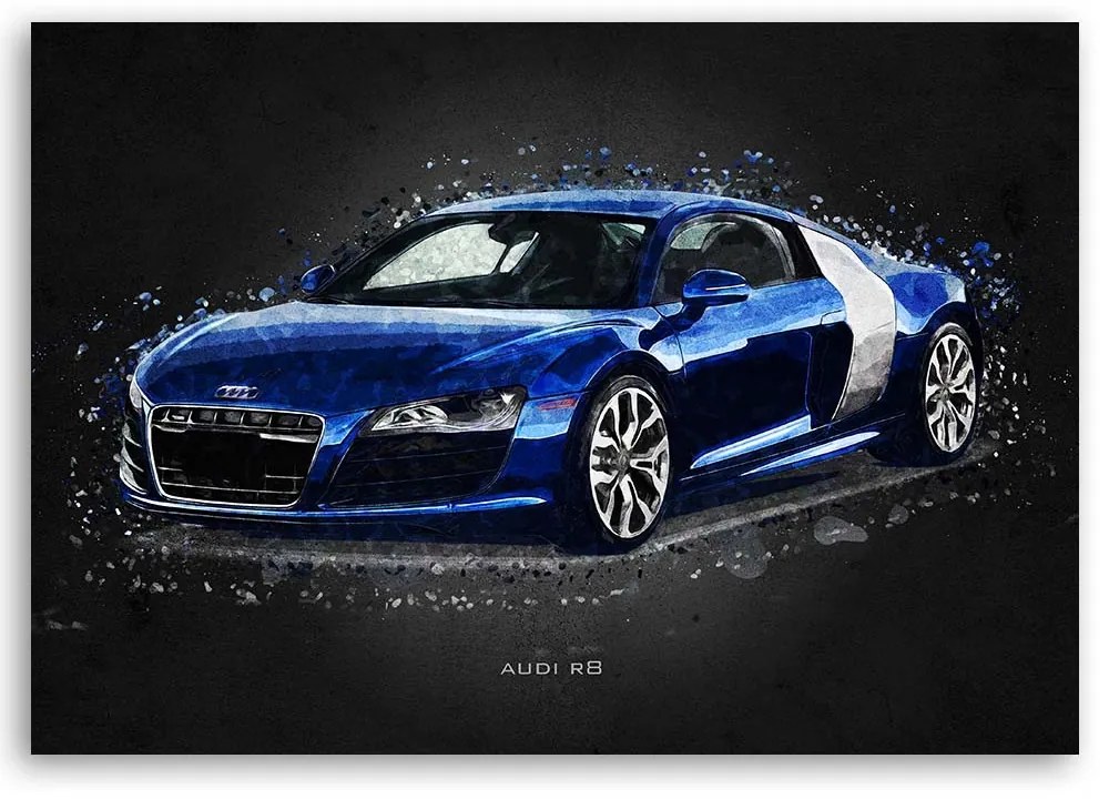 Gario Obraz na plátně Audi R8 - Gab Fernando Rozměry: 60 x 40 cm